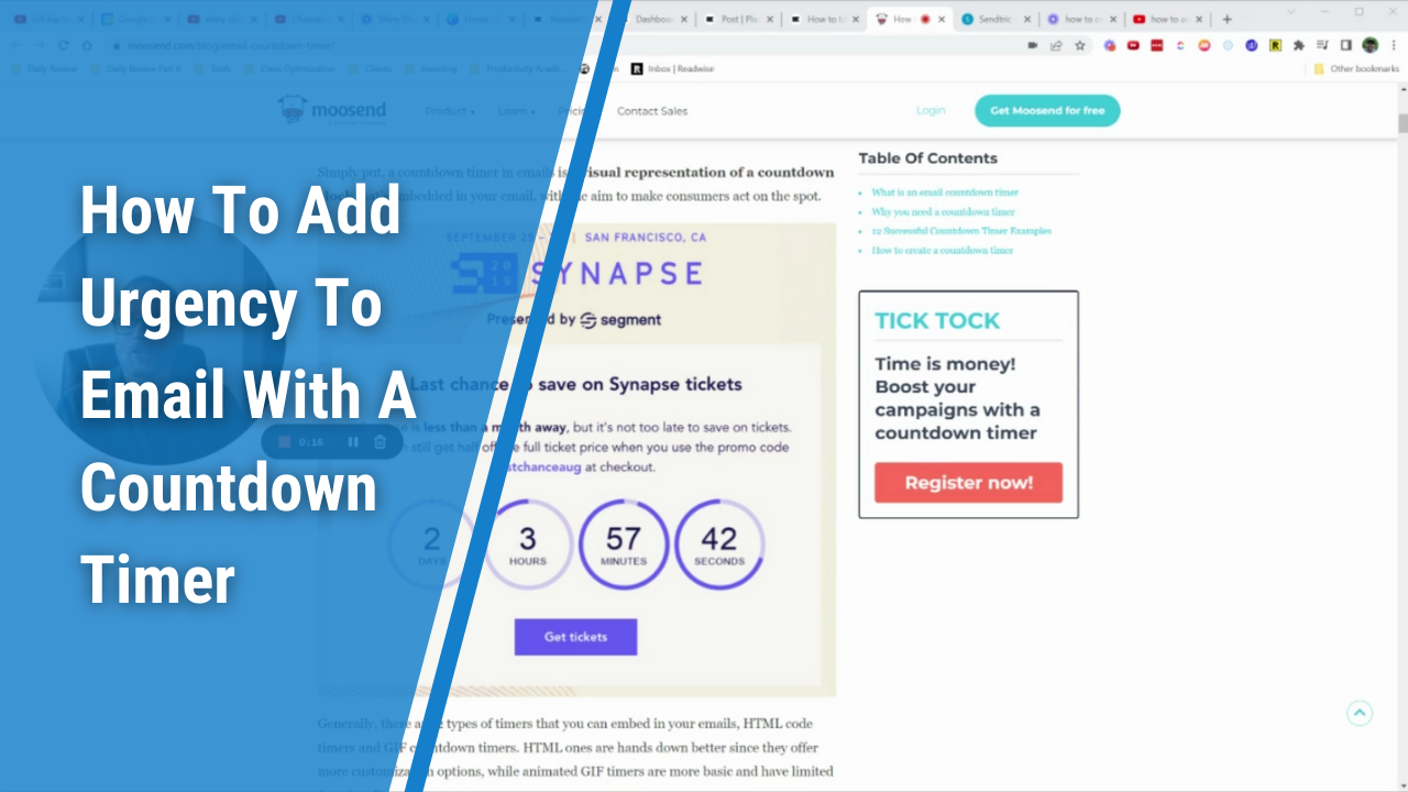 How To Add Urgency To Email With A Countdown Timer - Oasis Optimization